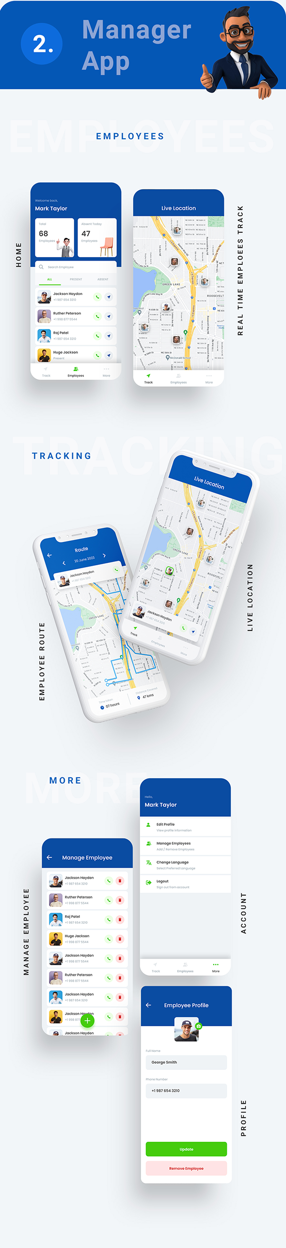2 Apps | Employee Tracking App | Track Employee | Flutter - code.market